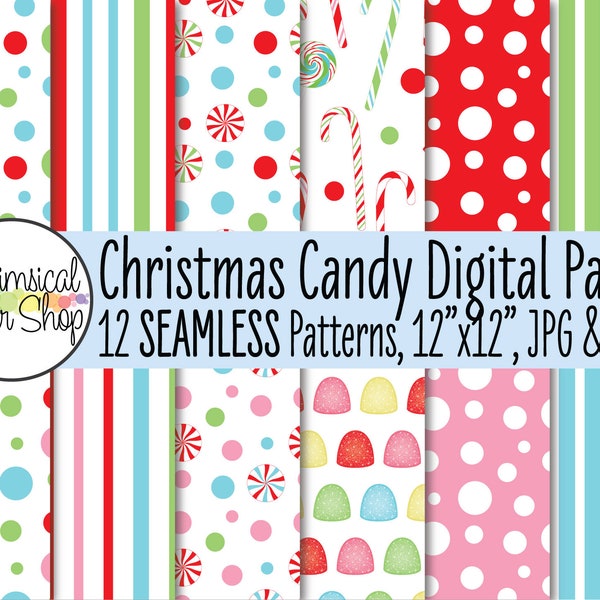 Christmas Digital Paper - Etsy