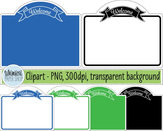 Blank Welcome Sign Clipart