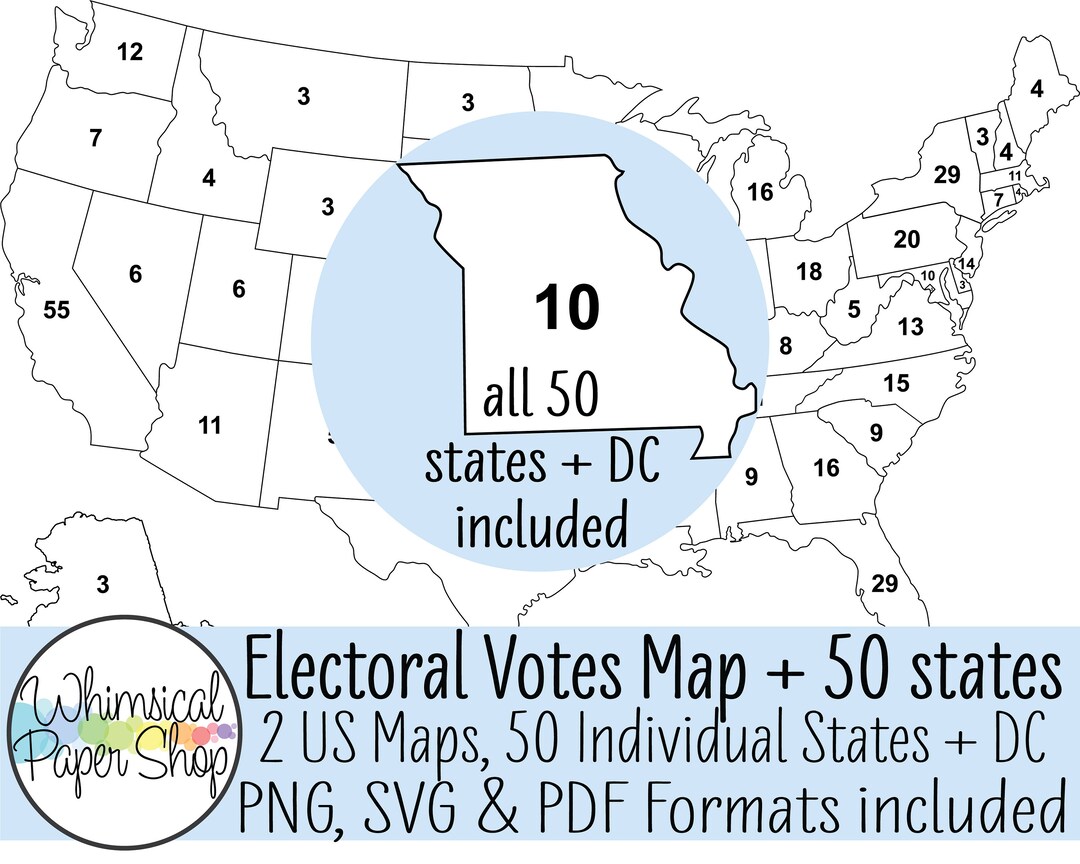 United States Map CLIPART SVG PDF Set, State Svg, State Outline Svg ...