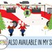 RV Camping Santa Clipart Set, Santa and Mrs Claus, Santa Claus Clipart ...