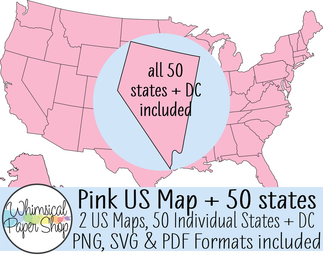 USA Karte CLIPART SVG PDF Set, us Karte svg, Zustand svg, Zustand ...