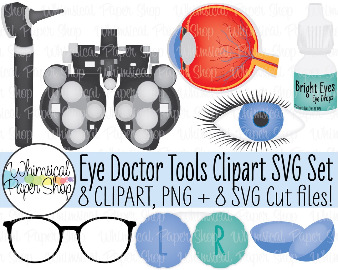 Eye Doctor SVG & CLIPART Set, Glasses Svg, Eye Svg, Optometrist Svg ...