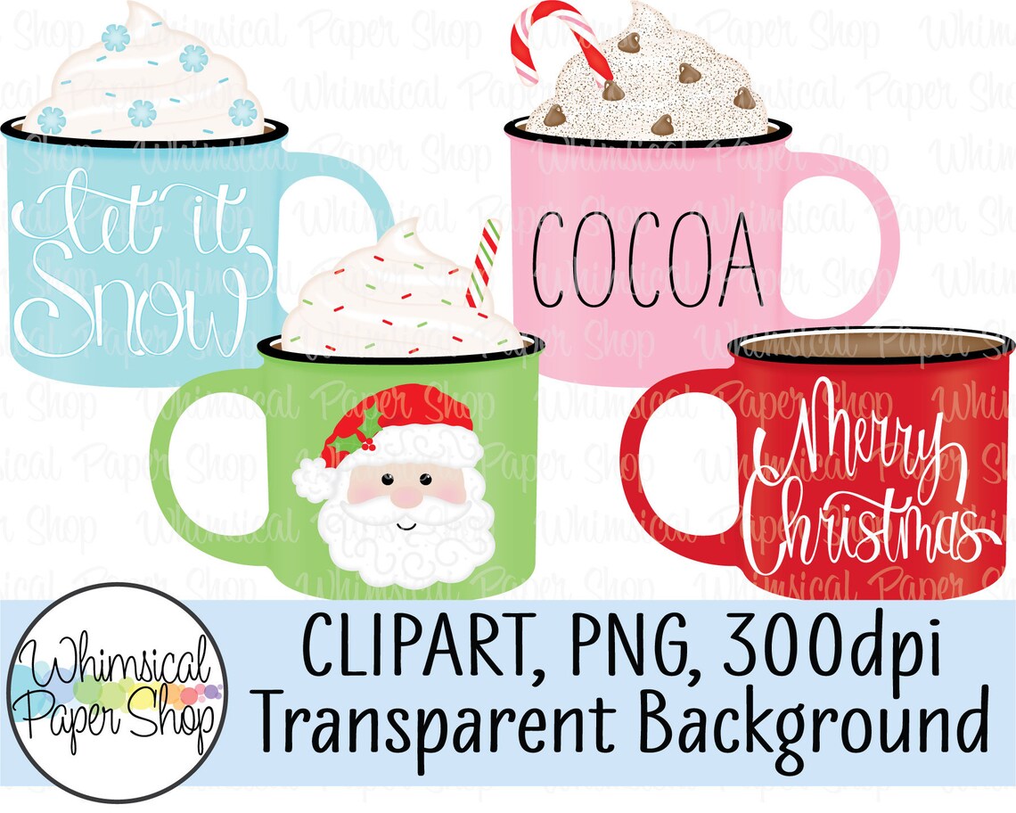 Christmas Mug SVG Clipart Set Christmas Mug Png Coffee Mug - Etsy