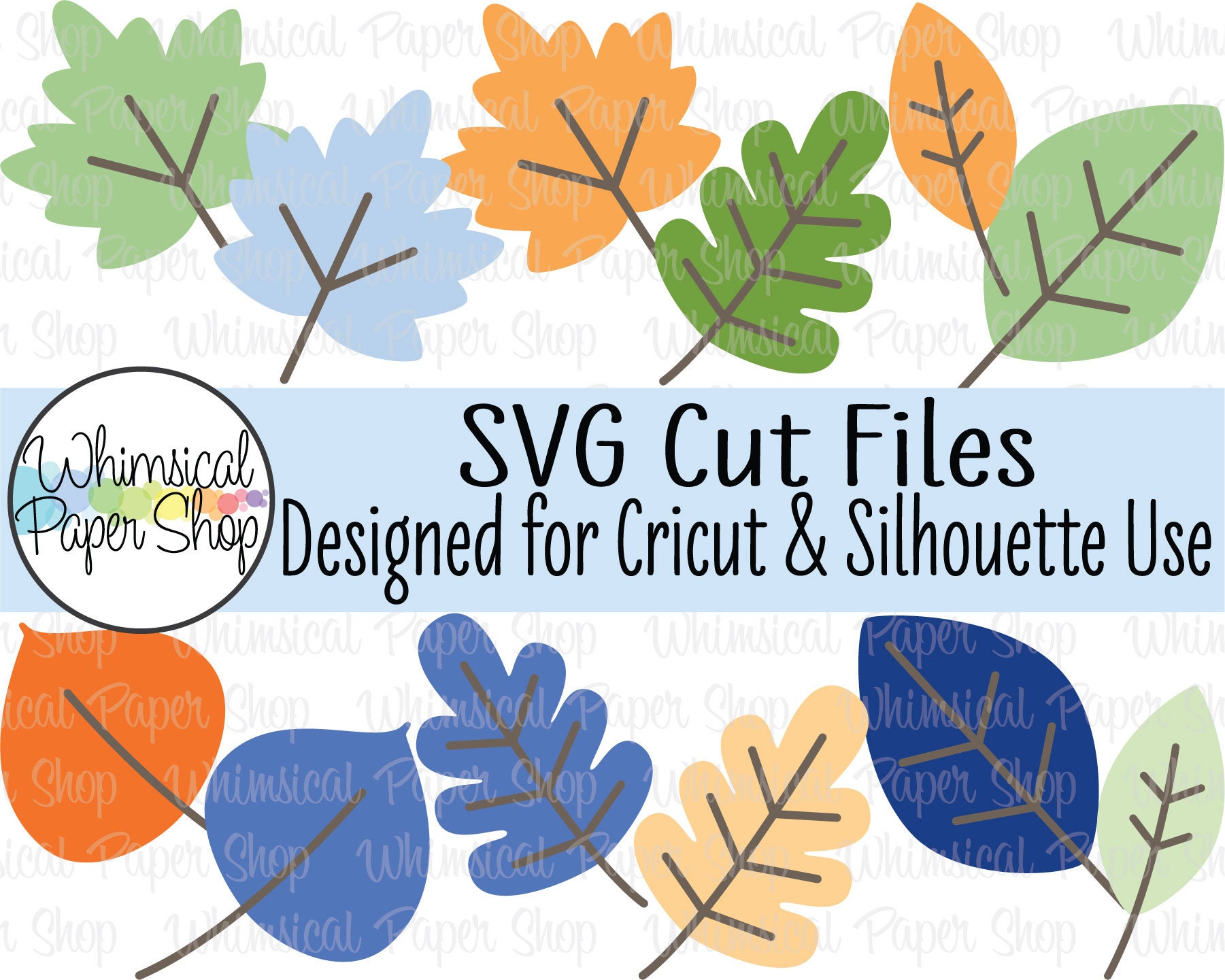 Fall Leaves Clipart SVG Set Fall Leaf Clipart Green Leaf - Etsy