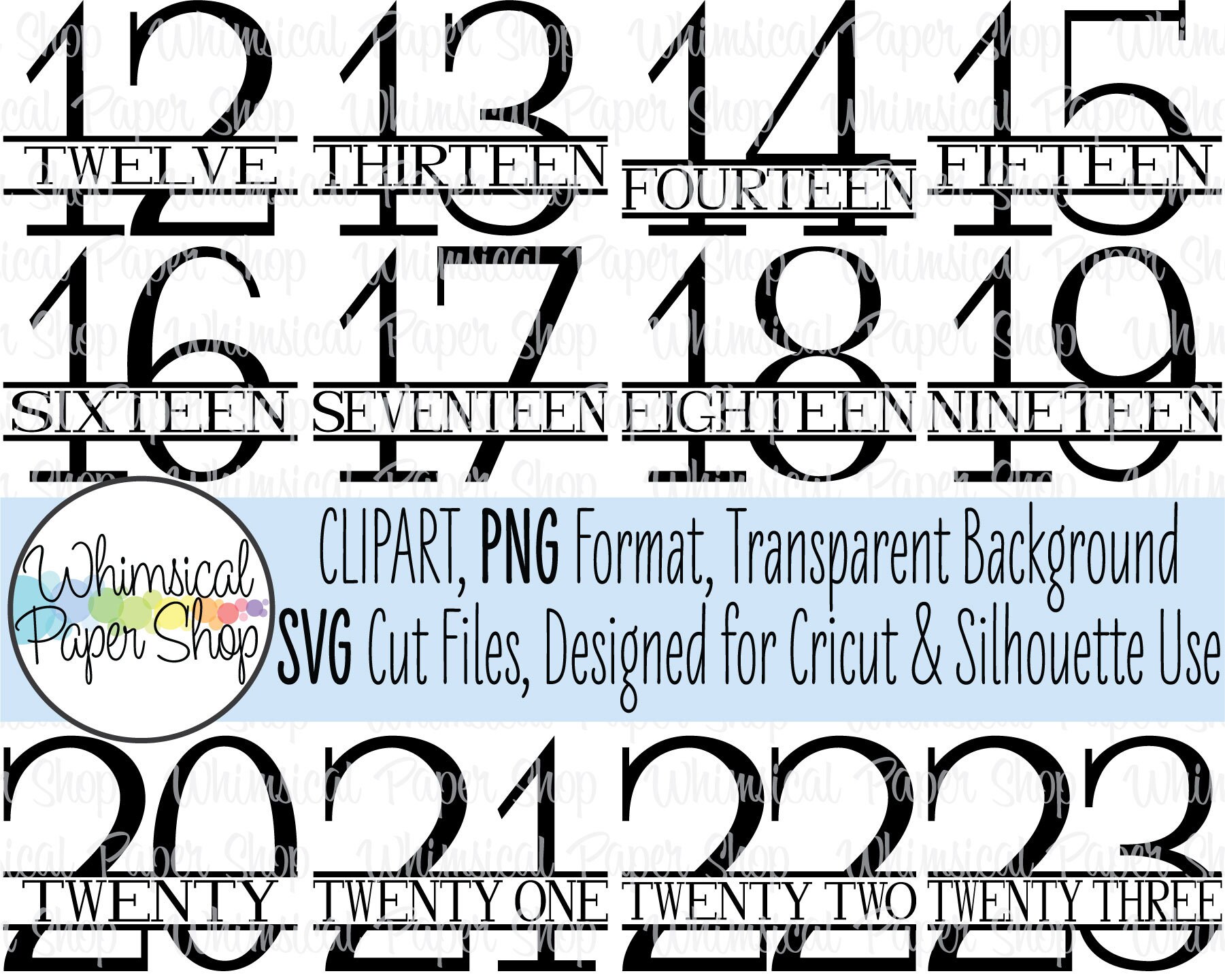 Split Monogram SVG & Clipart Set Table Number Svg Split - Etsy