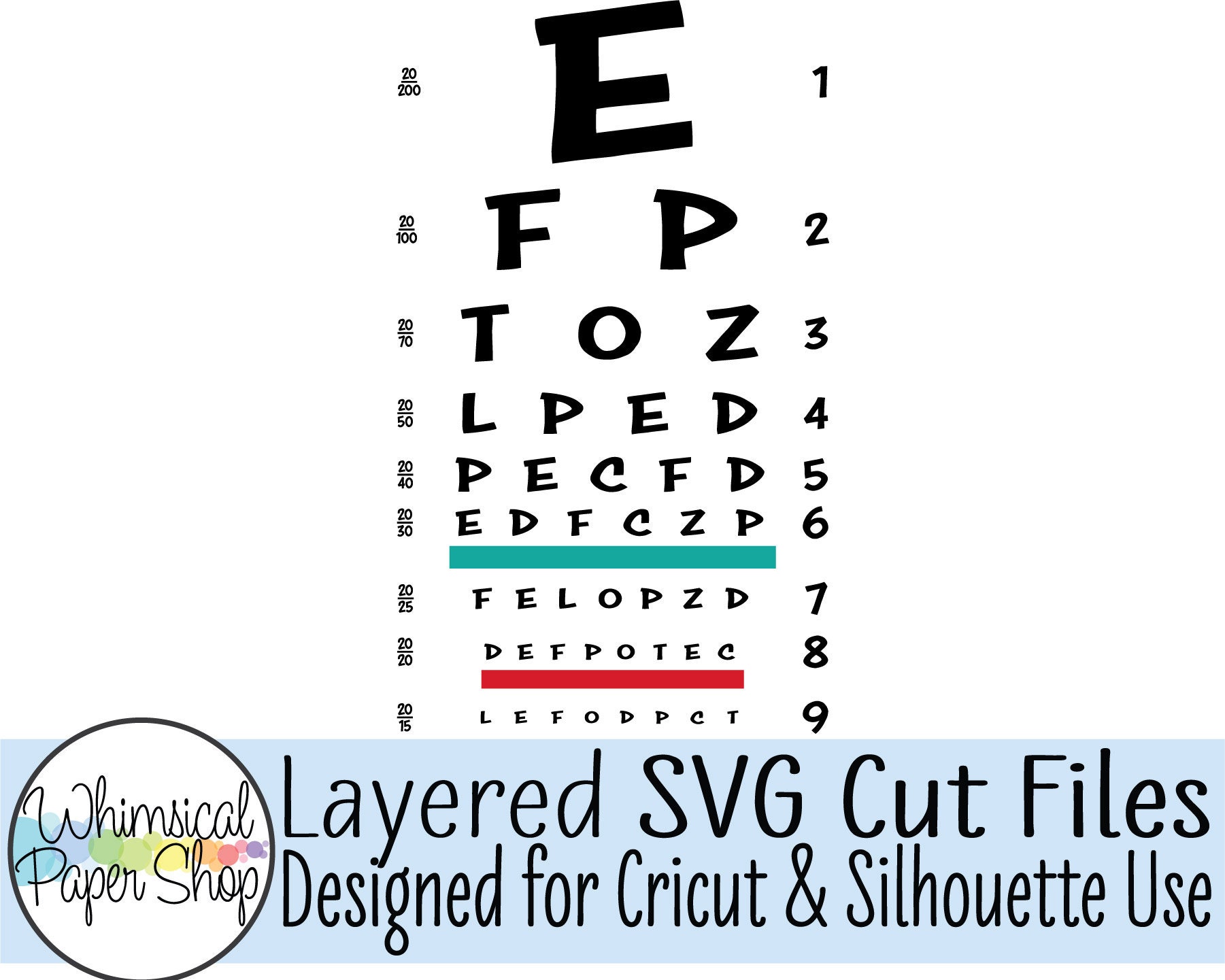 Glasses SVG Clipart Eye Chart SVG Clipart Eye Glasses - Etsy Australia