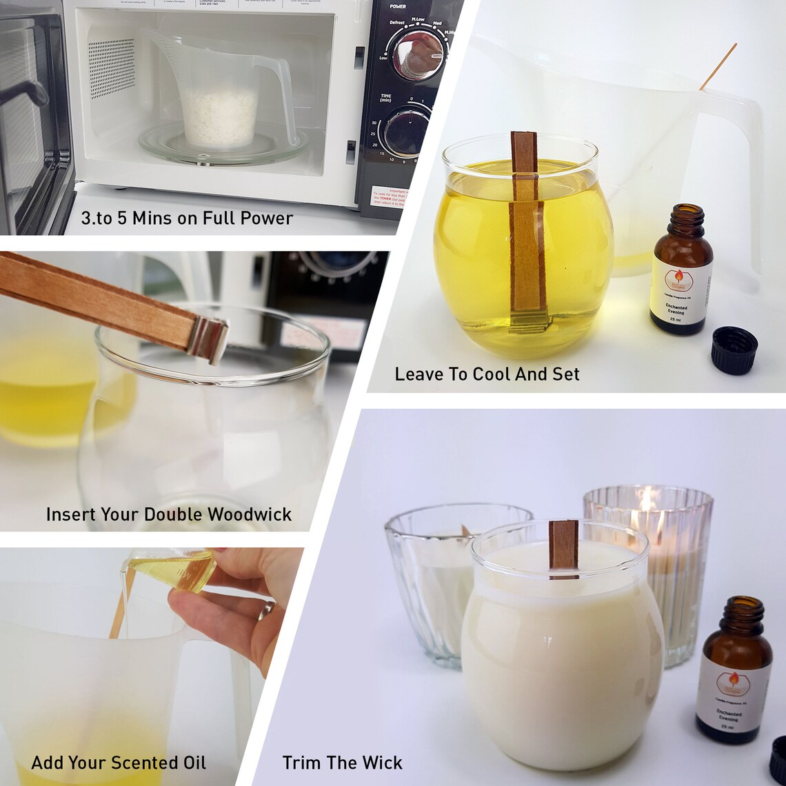 Refill My Candles Top up Kit - 600gm 100% Premium Natural Soy Wax ...