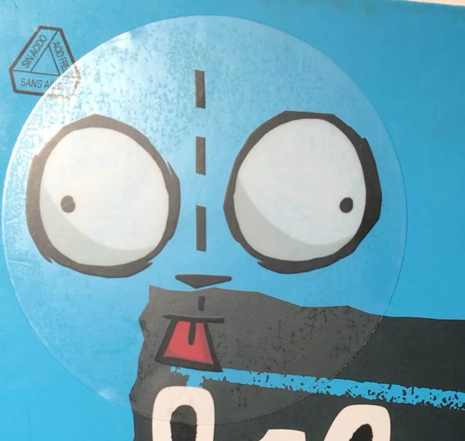 Transparent Gir Face Invader Zim Sticker - Etsy