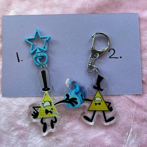 Bill Cipher Keychain - Etsy