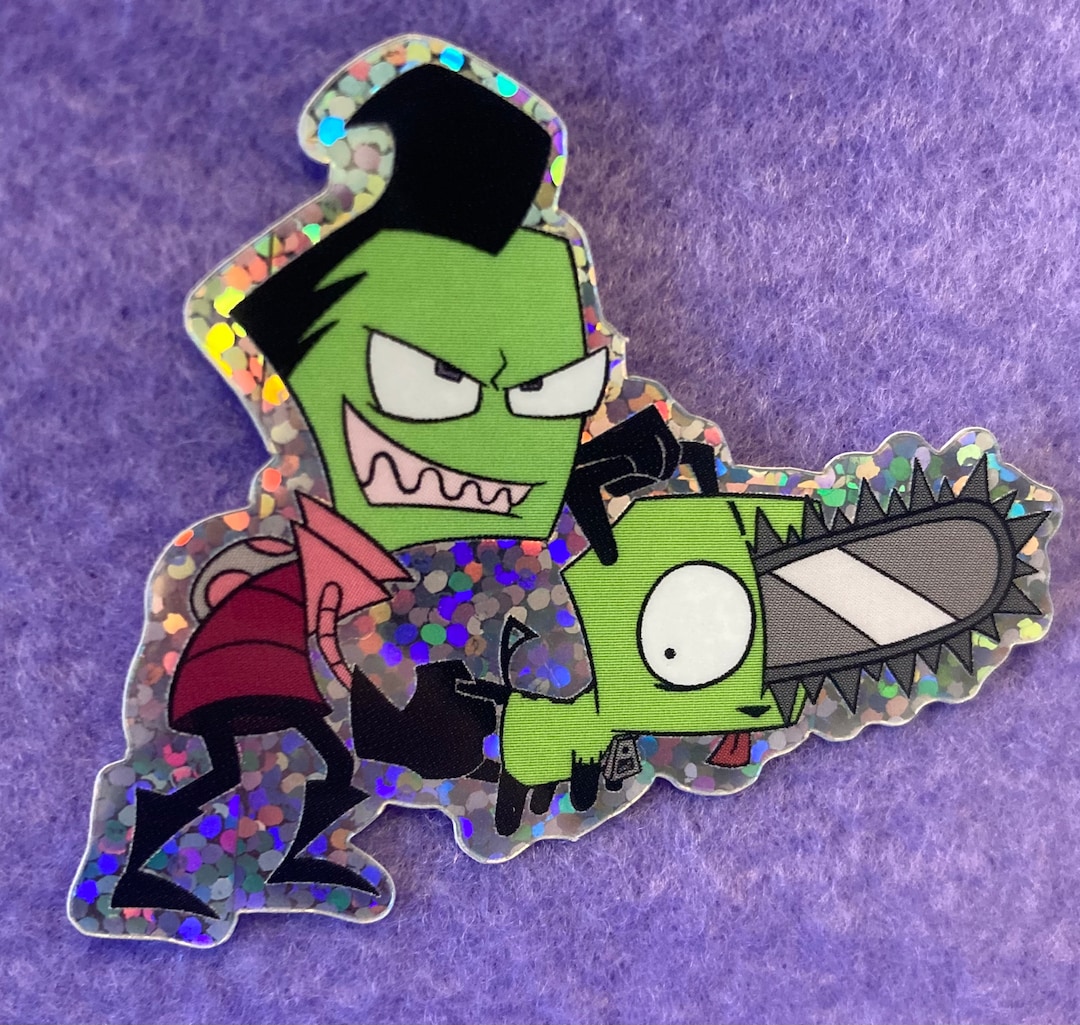 Invader Zim X Chainsaw Man Sticker - Etsy