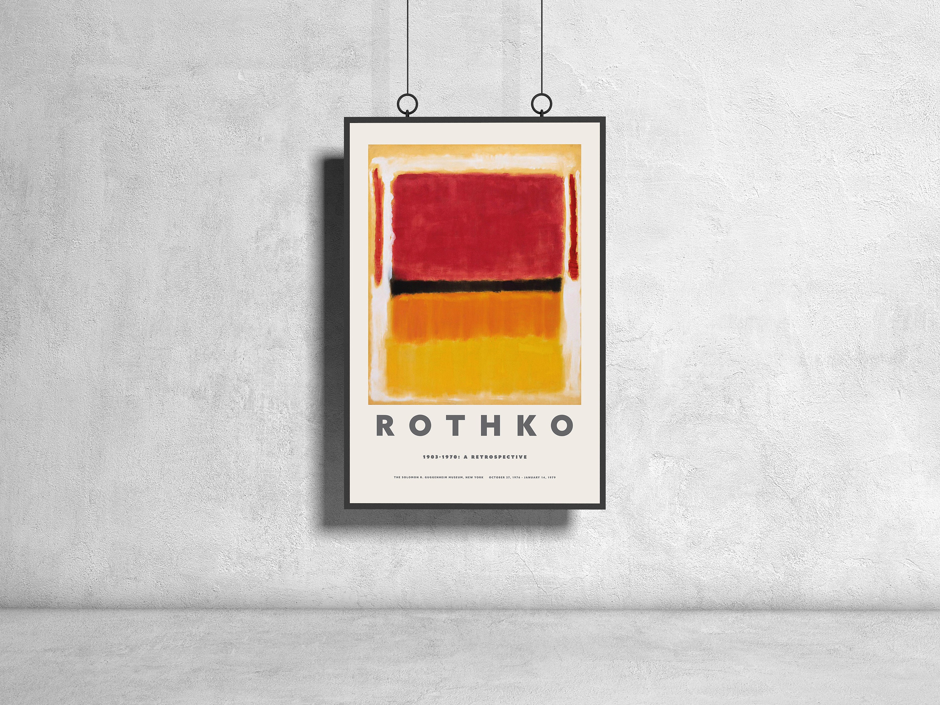 Mark Rothko Poster Print Retrospective Exhibition Guggenheim | Etsy