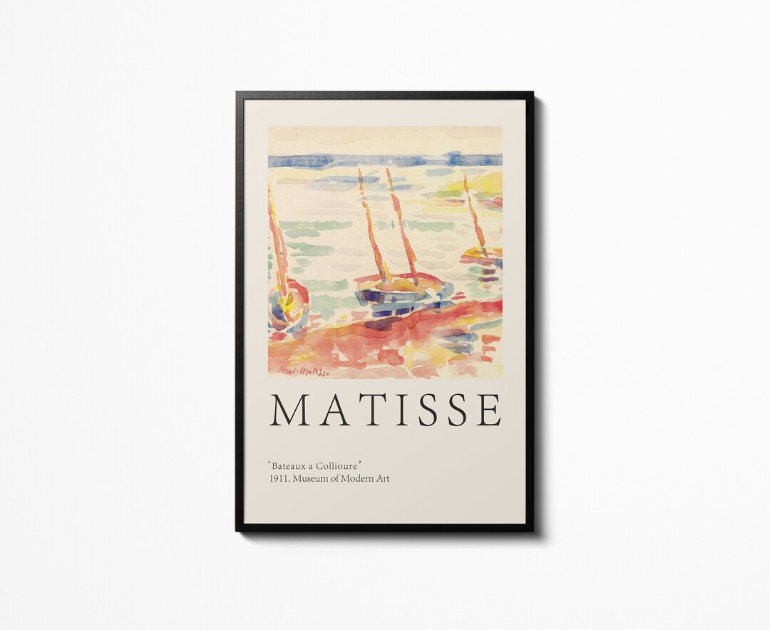 Henri Matisse Boat Poster Wall Art, Art Print, Matisse the Cut Outs ...