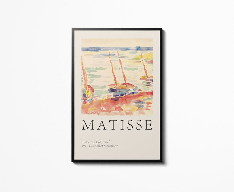 Henri Matisse Boat Poster Wall Art Art Print Matisse the Cut - Etsy