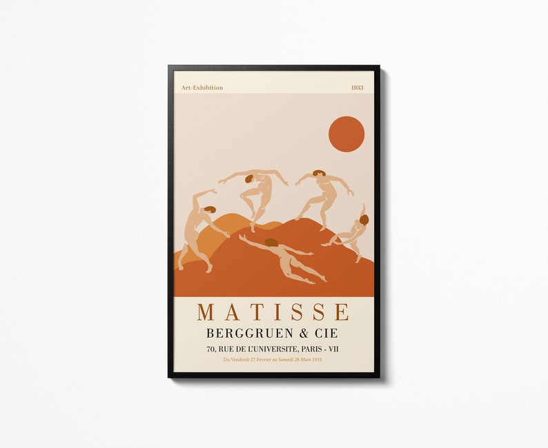 Henri Matisse Poster La Dance 1938 Wall Art Museum Exhibition - Etsy