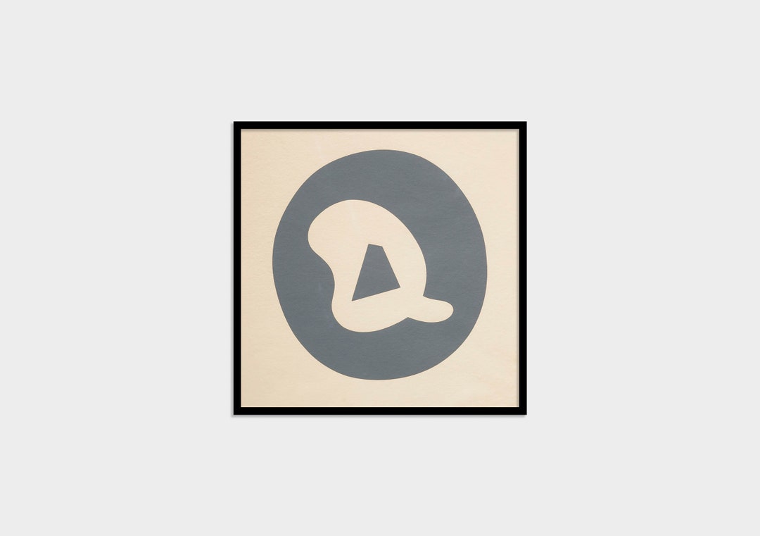 Jean Arp Poster Wall Hanging Grey Shape Exhibition Print - Etsy