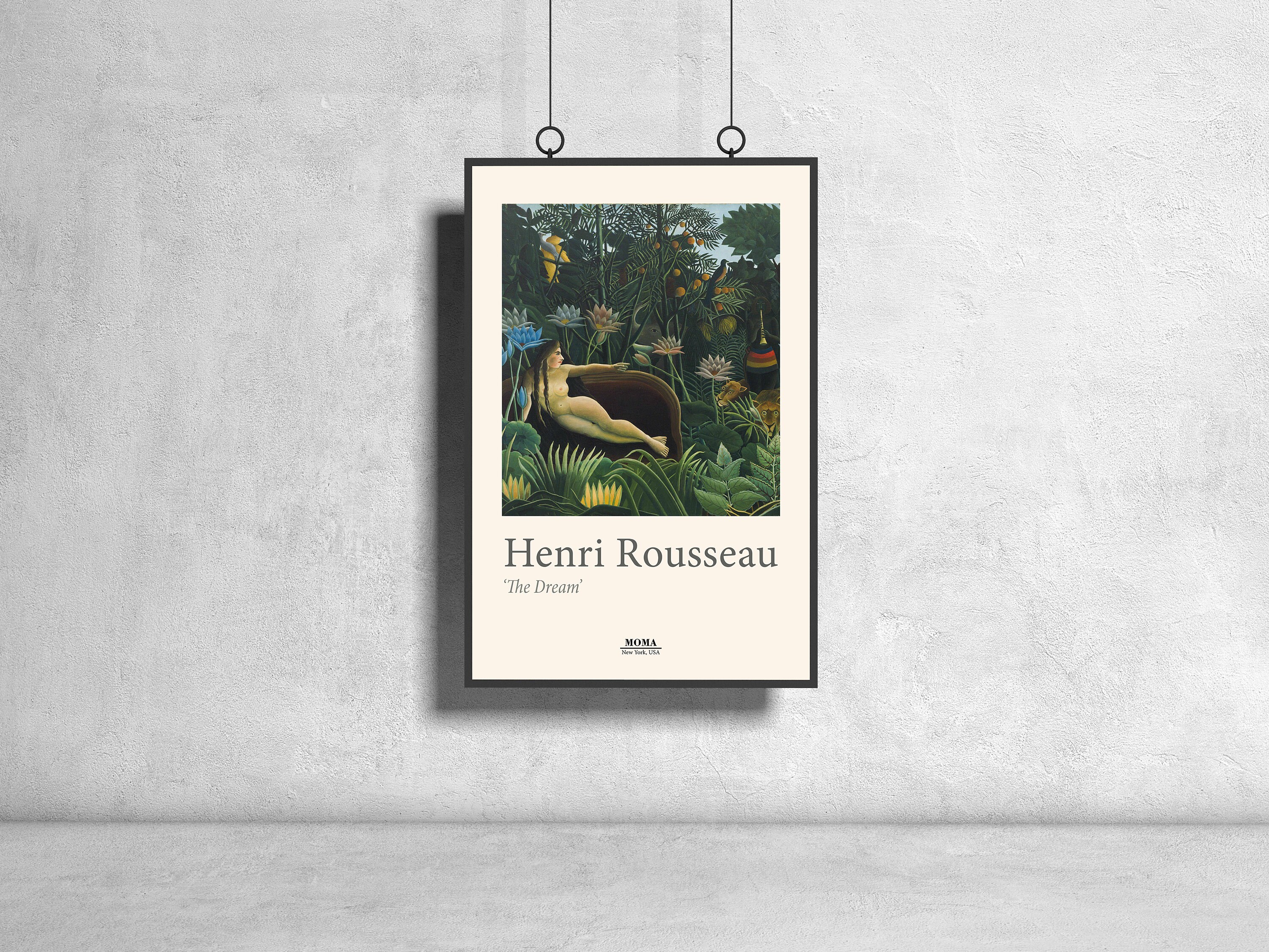 Henri Rousseau Poster Wall Art, MOMA Museum of Modern Art, Museum ...