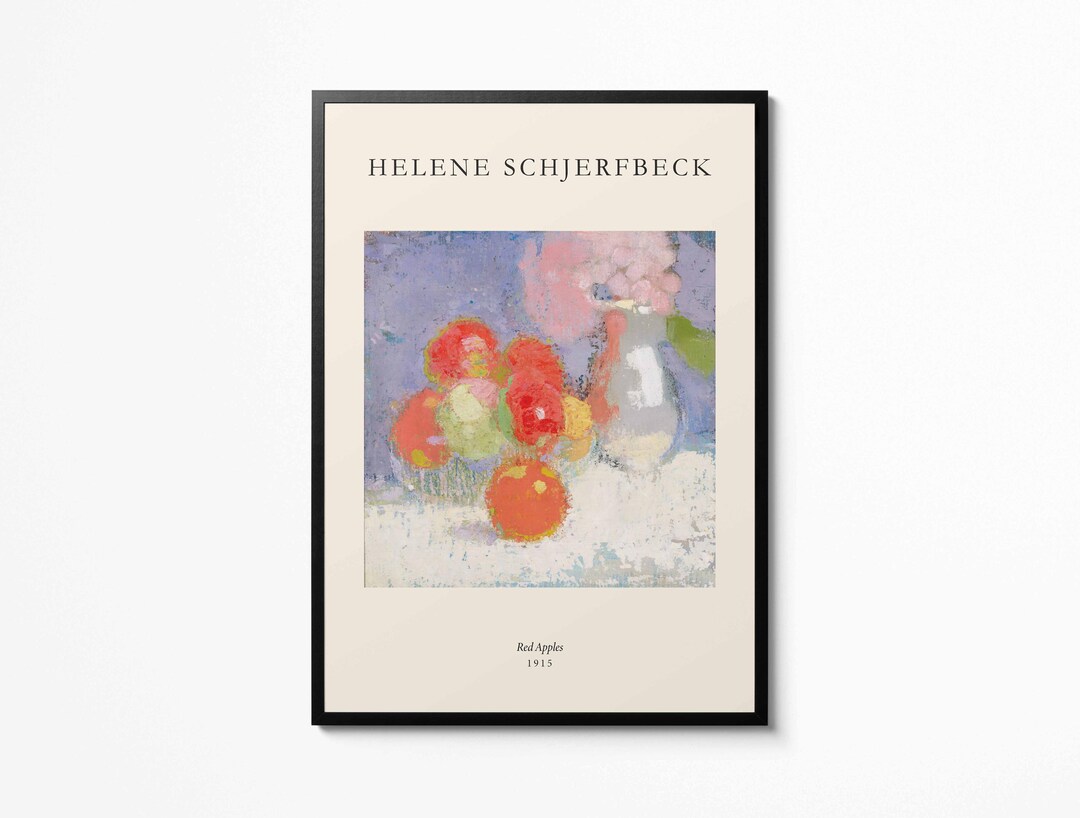Red Apples Poster Helene Schjerfbeck, Vintage Still Life Art Print ...