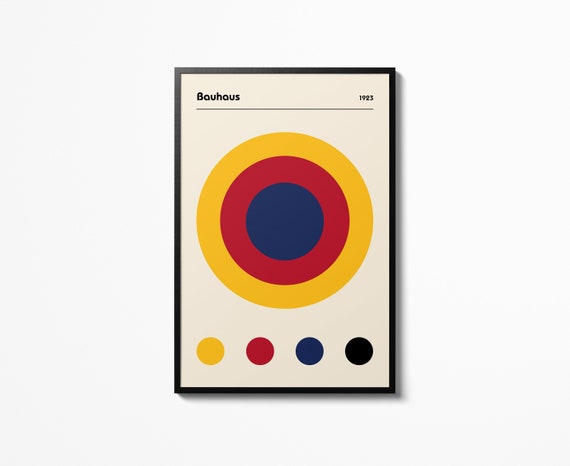 Bauhaus Color Circles Bauhaus Poster 100 Years Bauhaus | Etsy