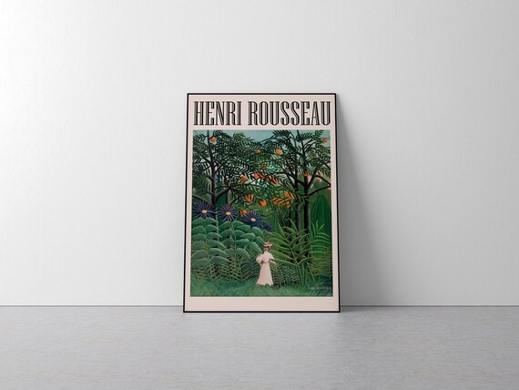 Henri Rousseau Poster Museum Exhibition Print Henri | Etsy