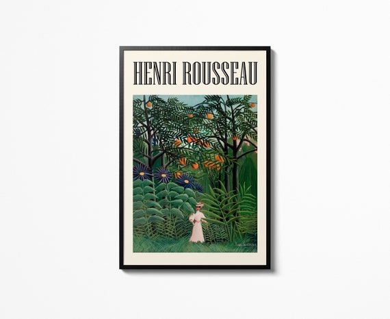 Henri Rousseau Poster Museum Exhibition Print Henri | Etsy