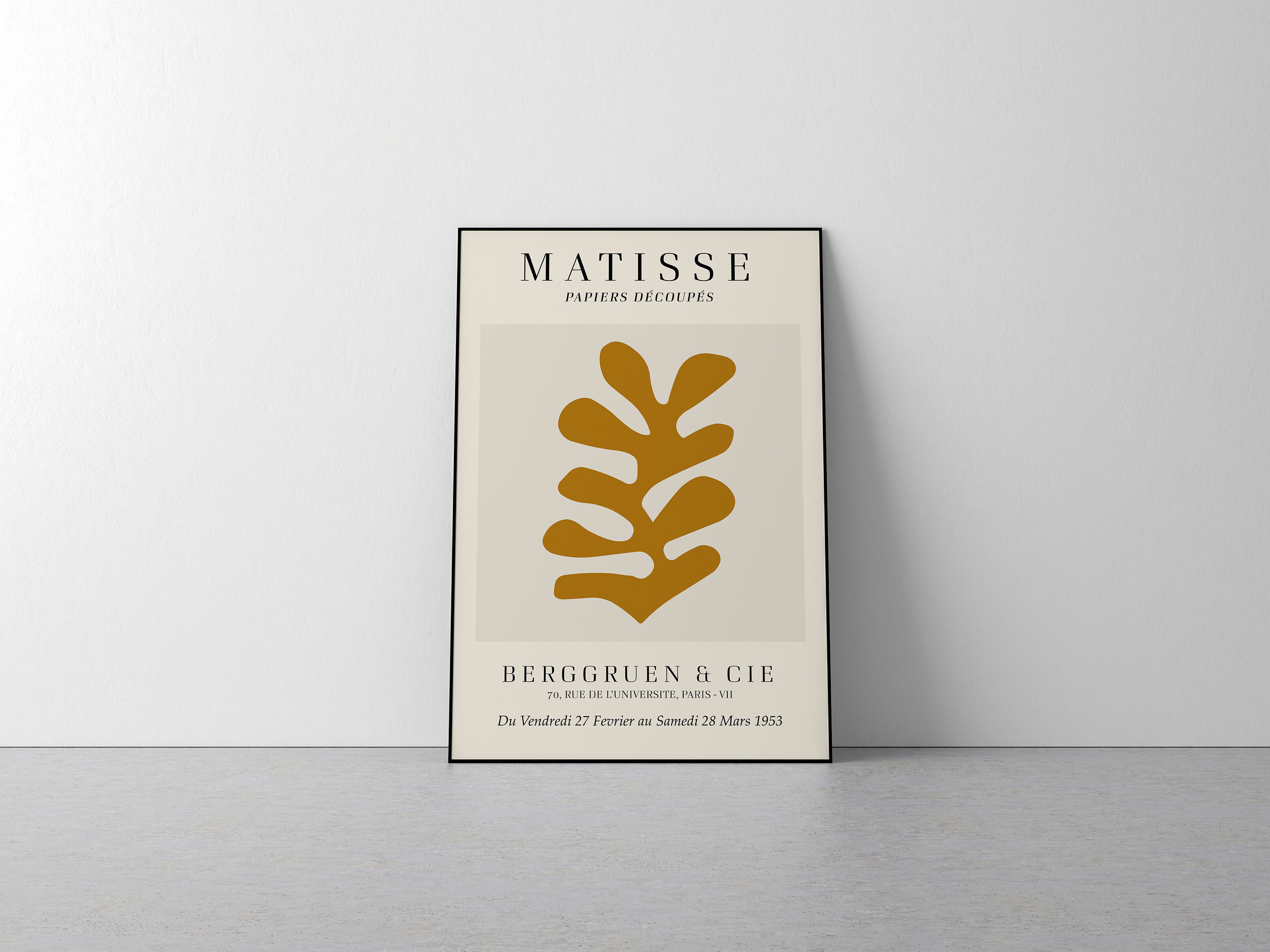 Henri Matisse Leaf Poster Gold Wall Art Museum Exhibition | Etsy