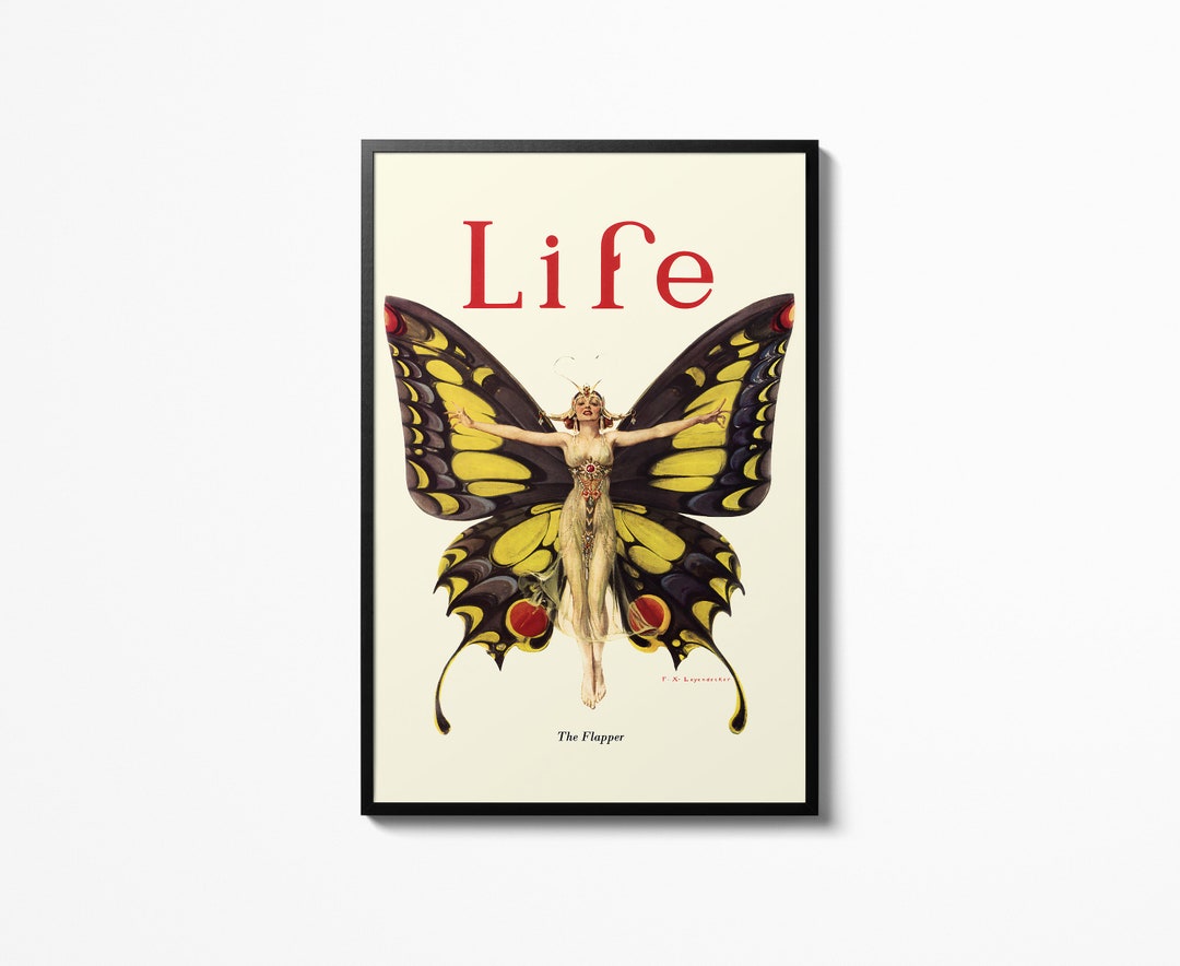Life Magazine Cover Vintage Poster Illustration Butterfly Elves Elf ...