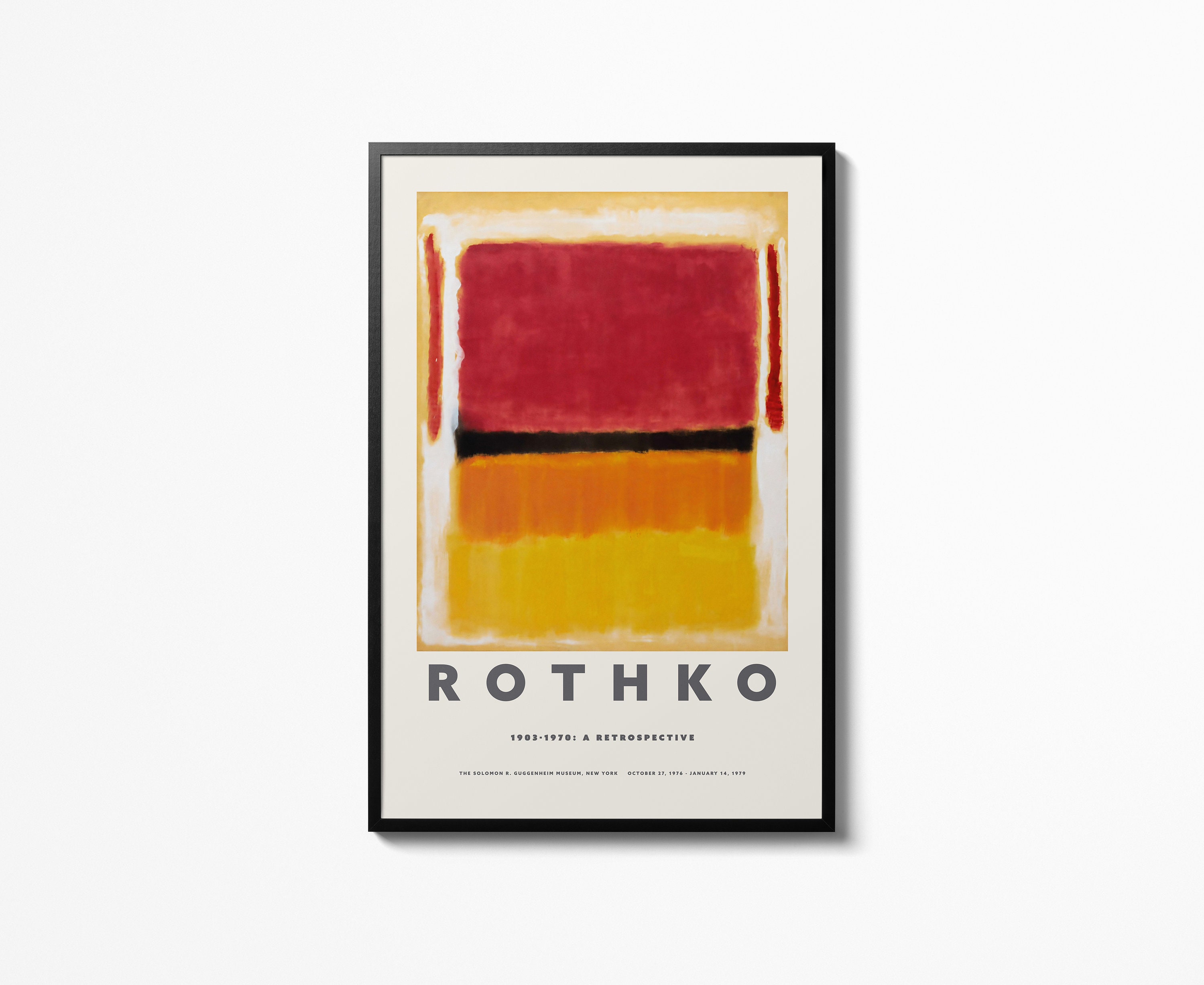 Mark Rothko Poster Print Retrospective Exhibition Guggenheim | Etsy