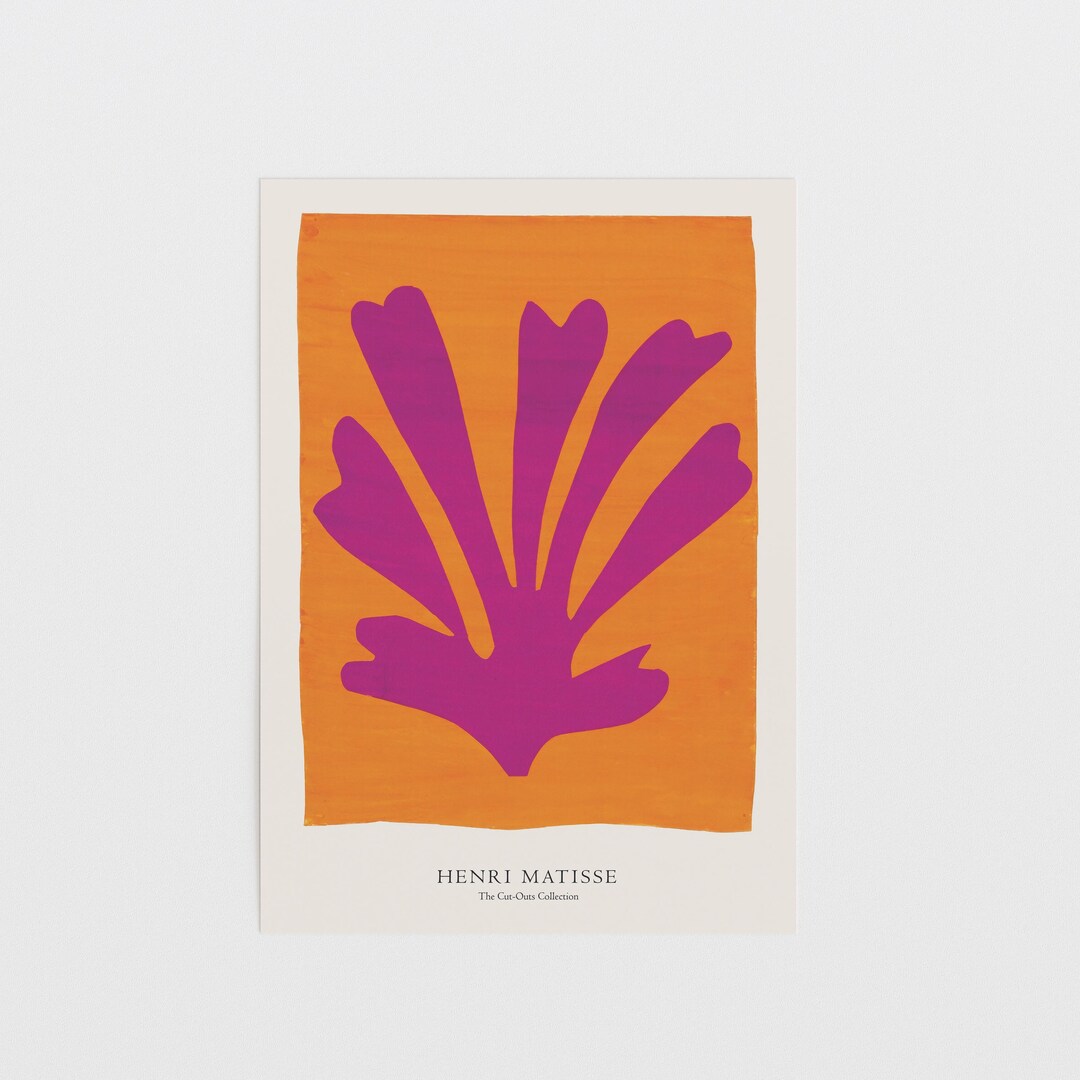 Henri Matisse Orange and Purple Cut Outs Poster Papier Découpés Wall ...
