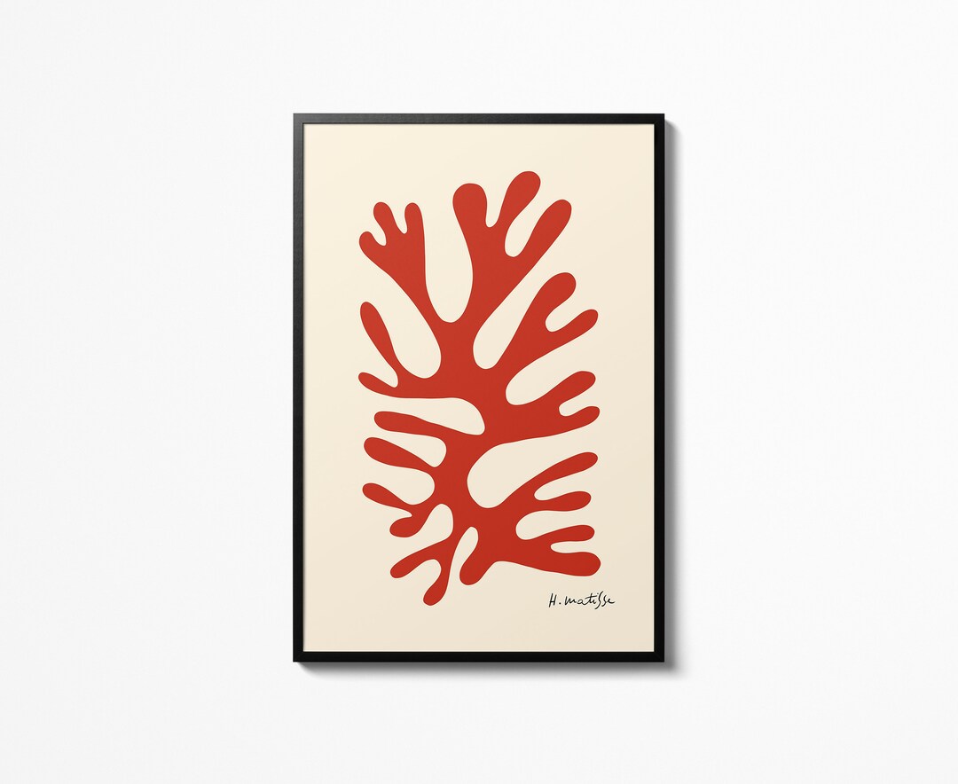 Henri Matisse Red Coral Art Exhibition Poster, Abstract & Modern ...