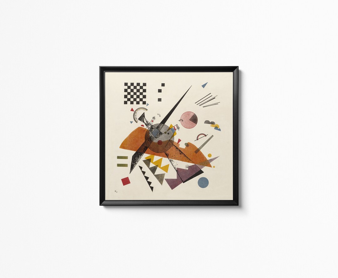 Wassily Kandinsky Orange Print Art Exhibition Poster Home Decor ...
