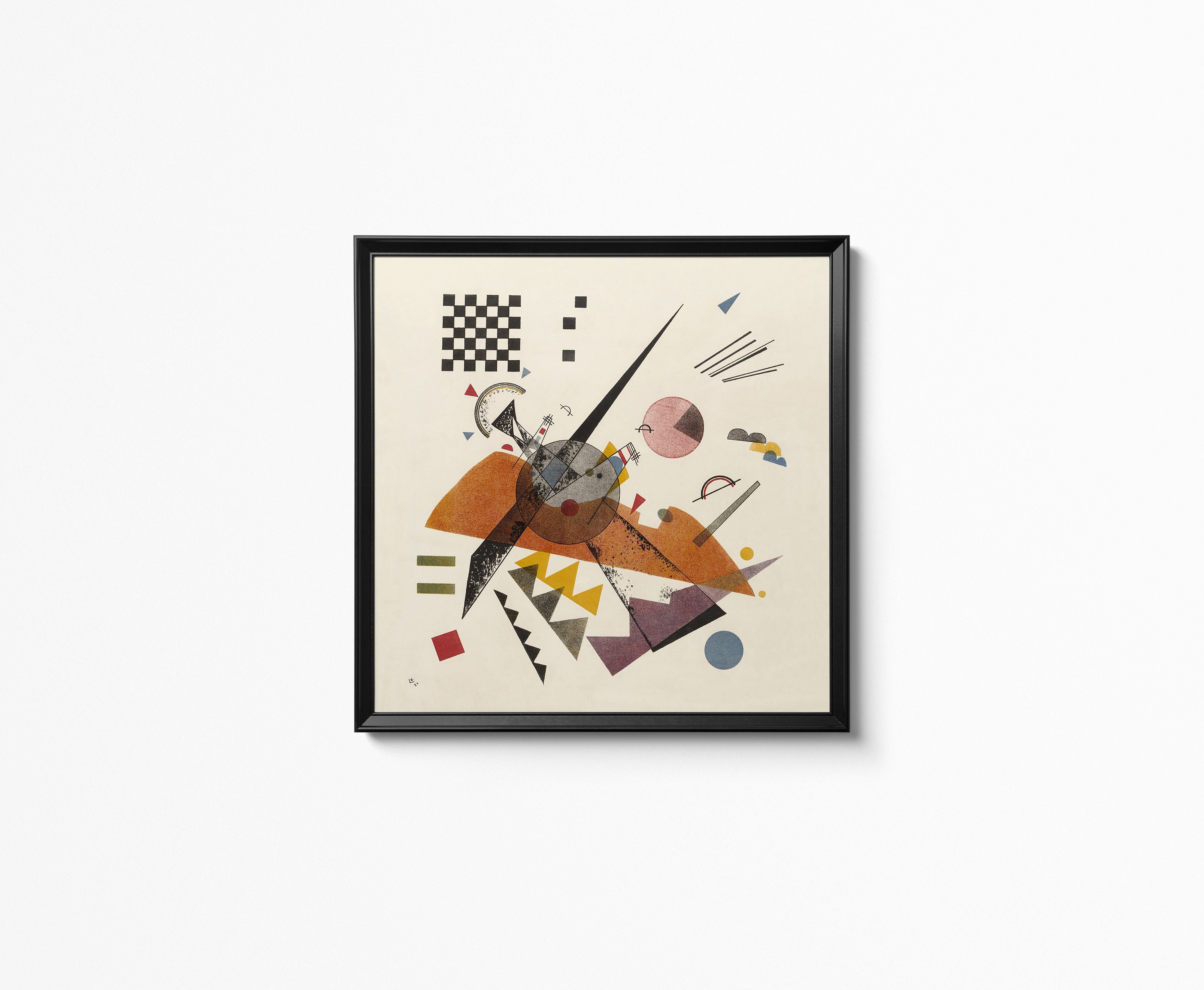 Wassily Kandinsky Orange Print Art Exhibition Poster Home Decor ...