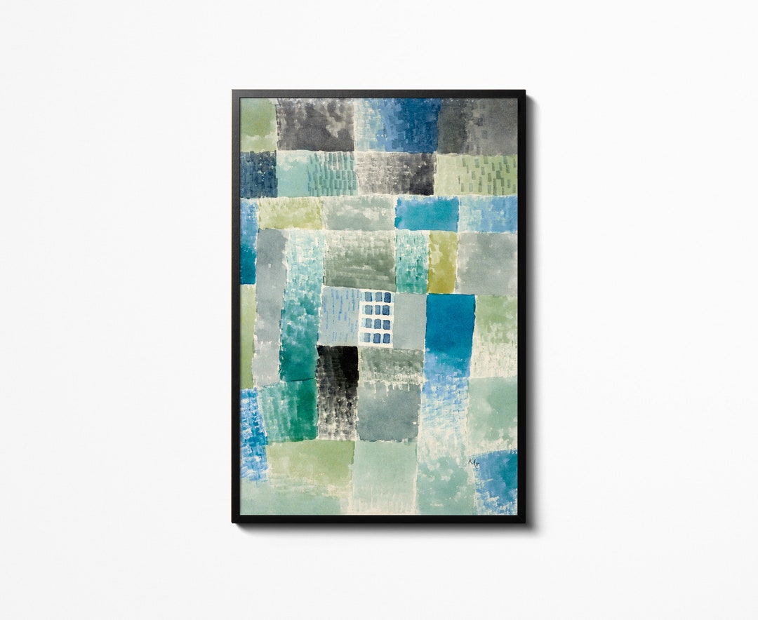 Paul Klee First House in a Settlement Abstract Art Print Wall Hanging ...