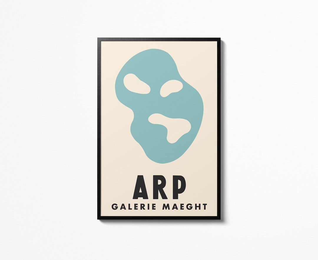 Jean Arp Mask Poster Vintage Wall Art Exhibition Museum Gallery Hans ...