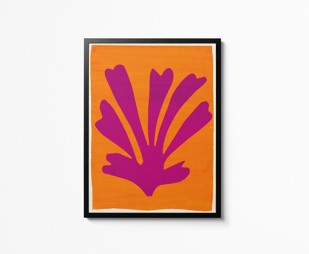Henri Matisse Orange and Purple Cut Outs Poster Papier Découpés Wall ...