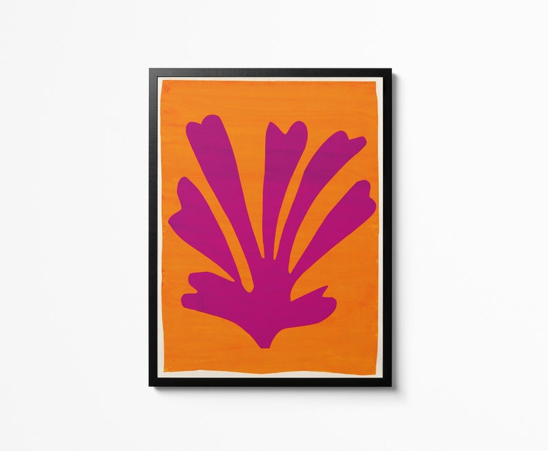 Henri Matisse Orange and Purple Cut Outs Poster Papier Découpés Wall ...