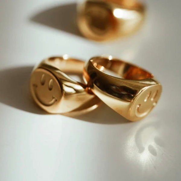 Smiley Ring - Etsy