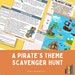 A Pirate's Theme Scavenger Hunt, Birthday Theme, Rainy Day Activity ...