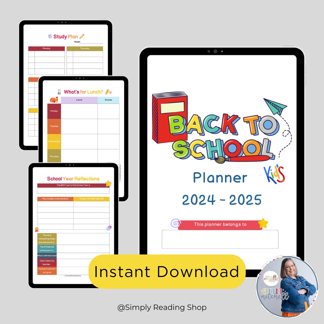 Back to School Schedules for Kids, Journal for Kids, Kid's Checklists ...