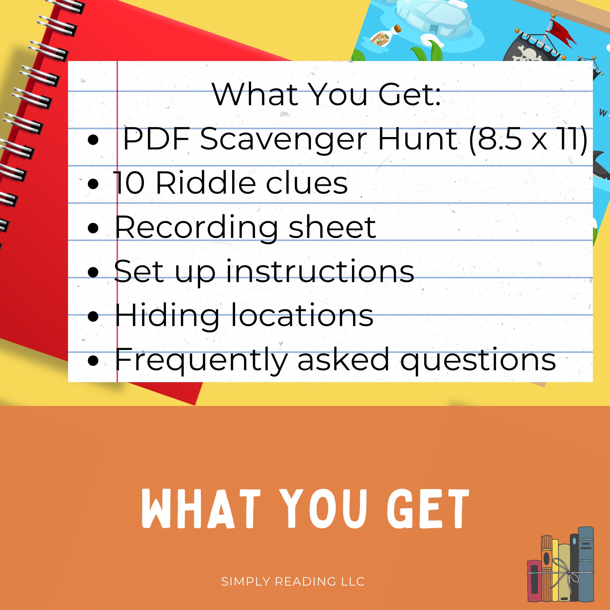 A Pirate's Theme Scavenger Hunt, Birthday Theme, Rainy Day Activity ...