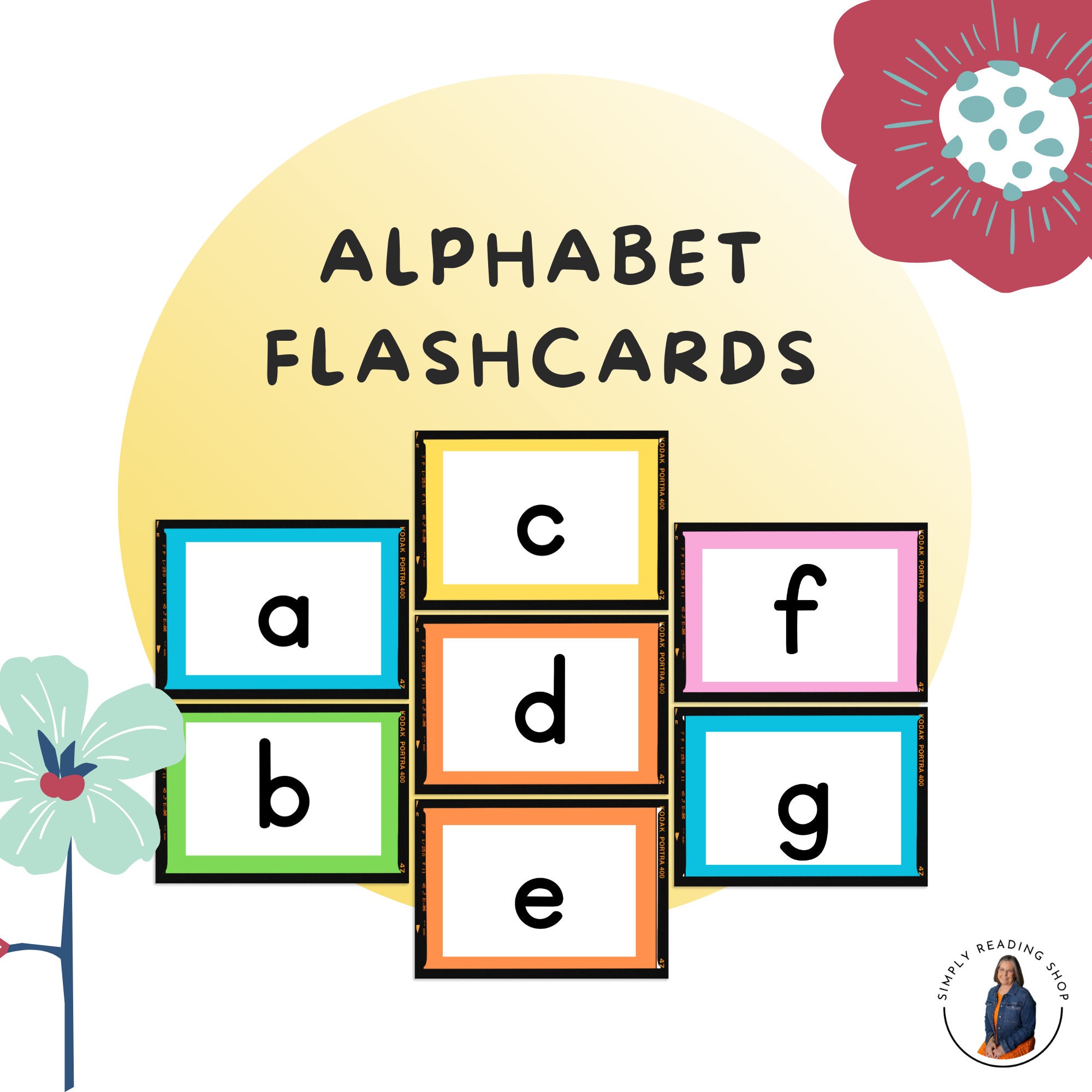 ABC Lowercase Flashcards, Kindergarten Readiness, Letter Recognition ...