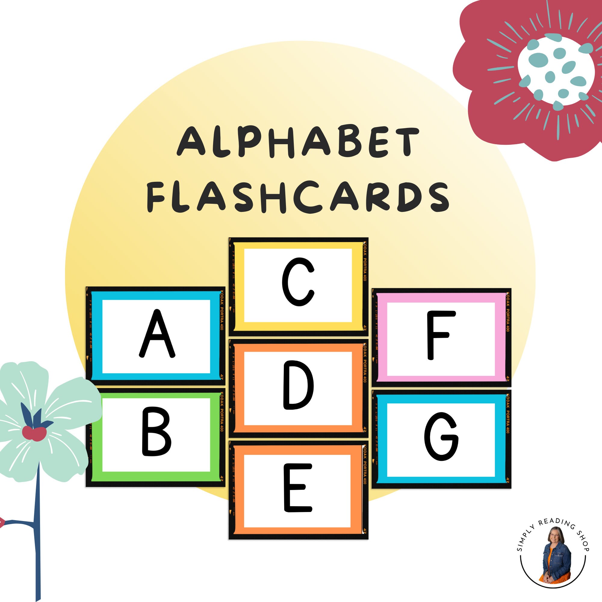 ABC Uppercase Flashcards, Uppercase Letter Recognition. Early Learning ...