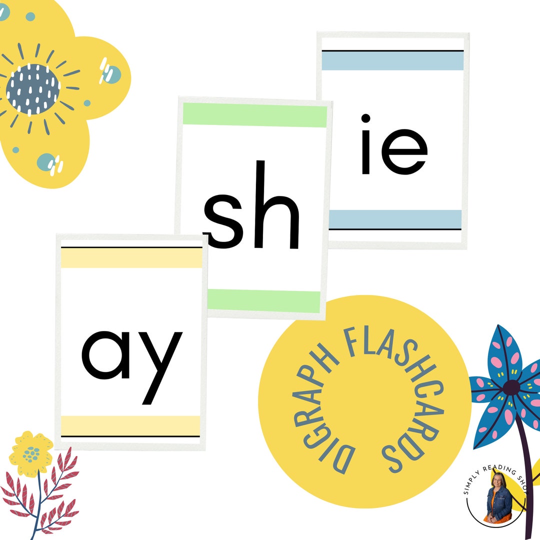 Digraph Flashcards, Letter Skills, Alphabet, Elementary Student ...