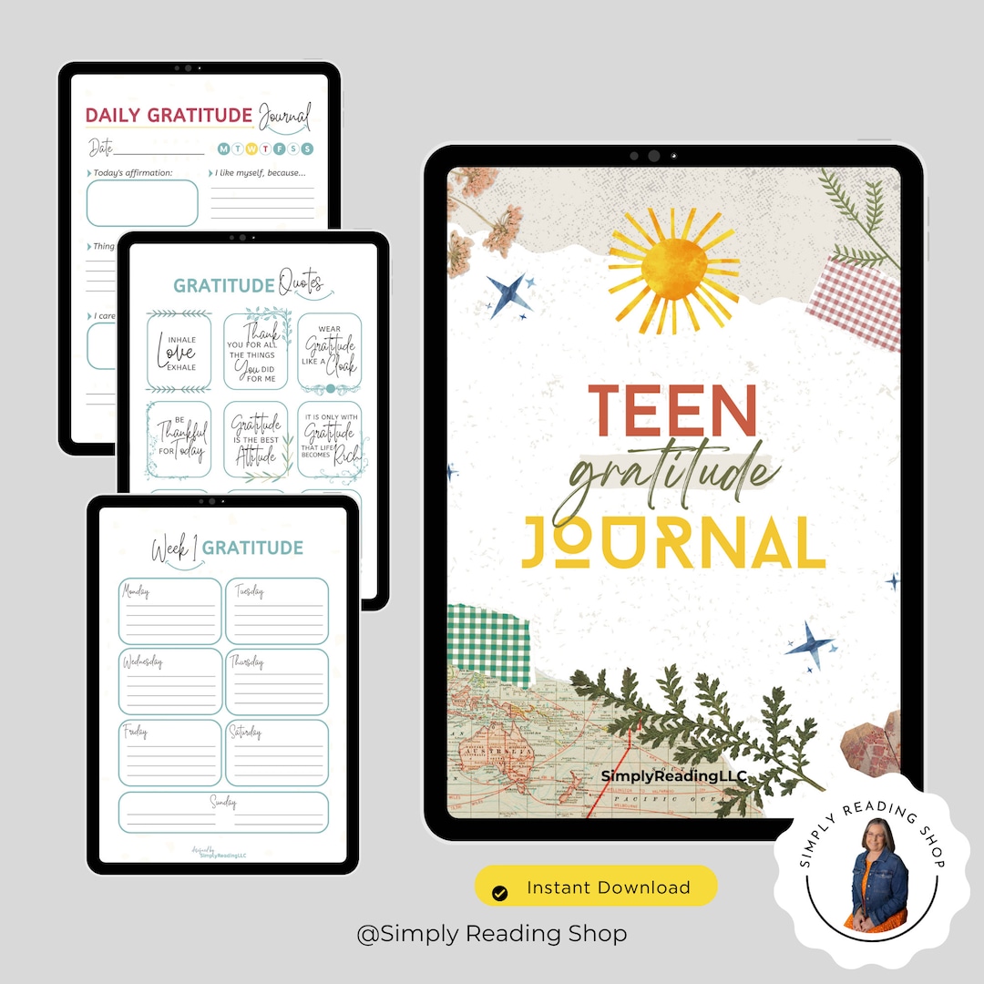 Teens Gratitude Journal: Monthly Writing Prompts (instant Download) - Etsy