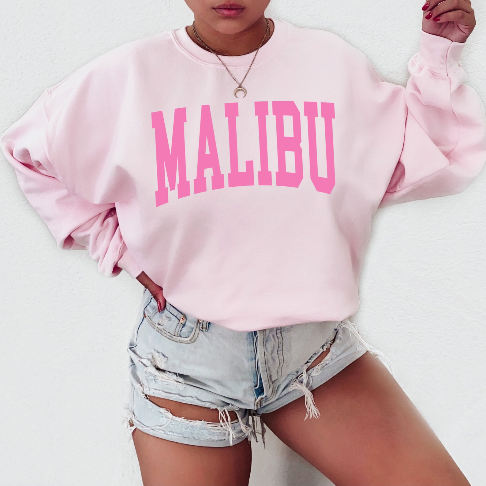 Malibu Sweatshirt Trendy Crewneck Preppy Sweatshirt California Etsy
