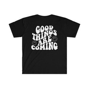 Good Things Are Coming Shirt Happy Face Crewneck Trendy Shirt Y2K Shirt ...