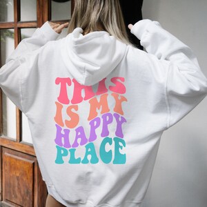 This is My Happy Place Trendy Hoodie Preppy Sweatshirt Trendy Y2K ...