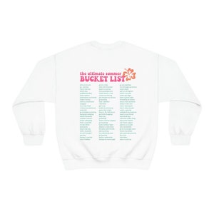 Summer Bucket List Sweatshirt Preppy Sweatshirt Preppy Clothes Preppy ...