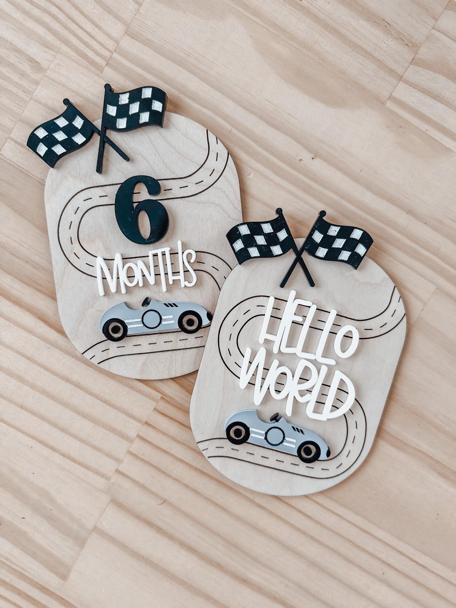 Race Car Milestone Sign for Baby | Baby Girl Gift | Monthly Baby ...