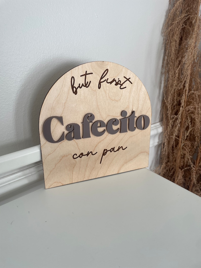 But First Cafecito Sign Arched Sign Decor Coffee Sign for - Etsy