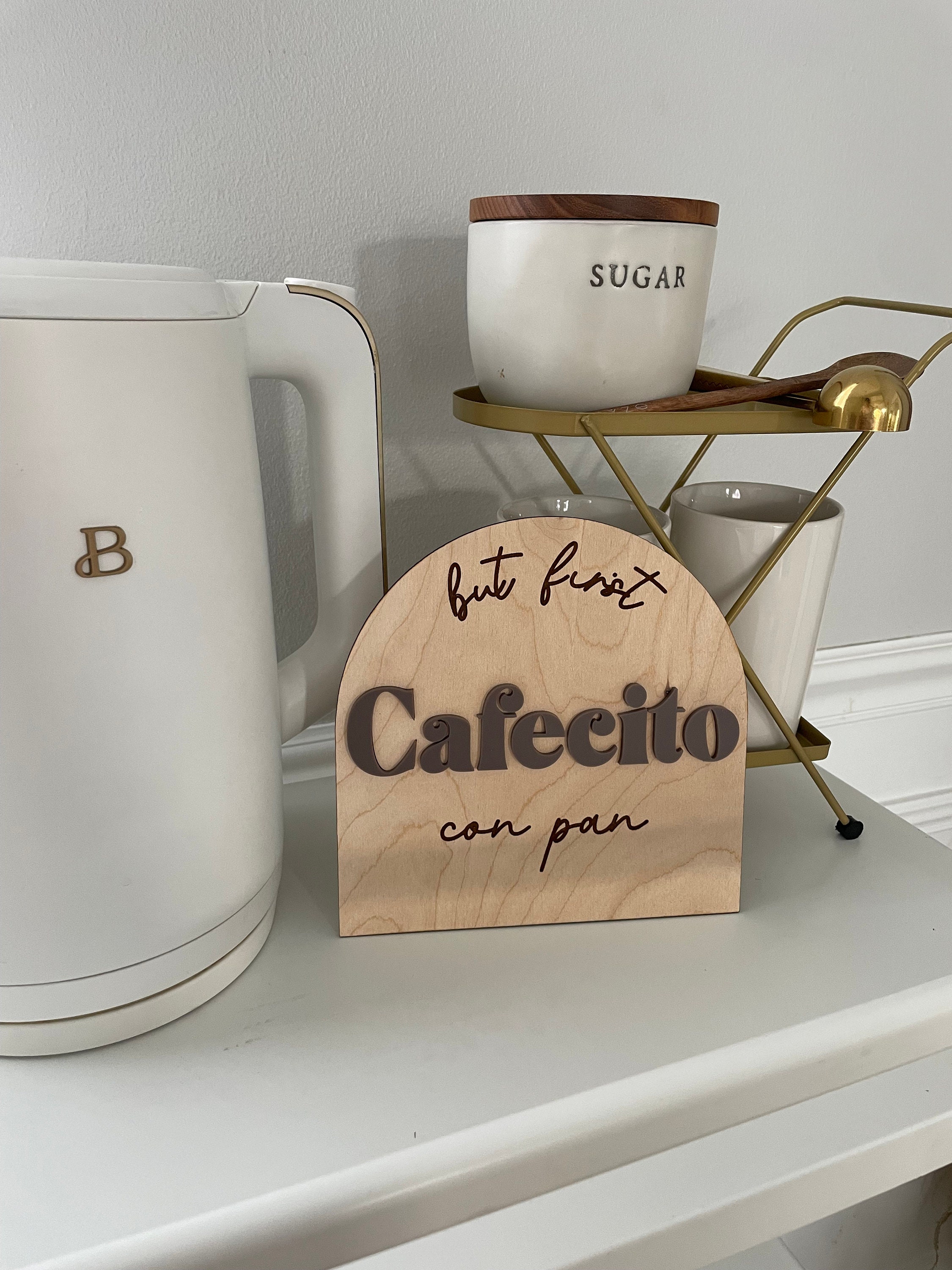 But First Cafecito Sign Arched Sign Decor Coffee Sign for - Etsy